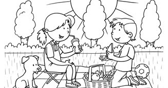 Picnic Coloring Pages ~ Coloring Pages