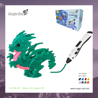 Magic Cat - 3D Pen Dragon Template