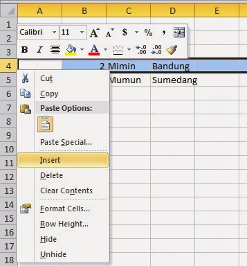 Cara Menambahkan/Menyisipkan Kolom dan Baris Pada Microsoft Excel ...