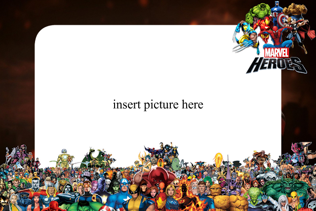 Marvel PNG Frame01 - Printable PNG Frames | Cartoon Character PNG Photo ...