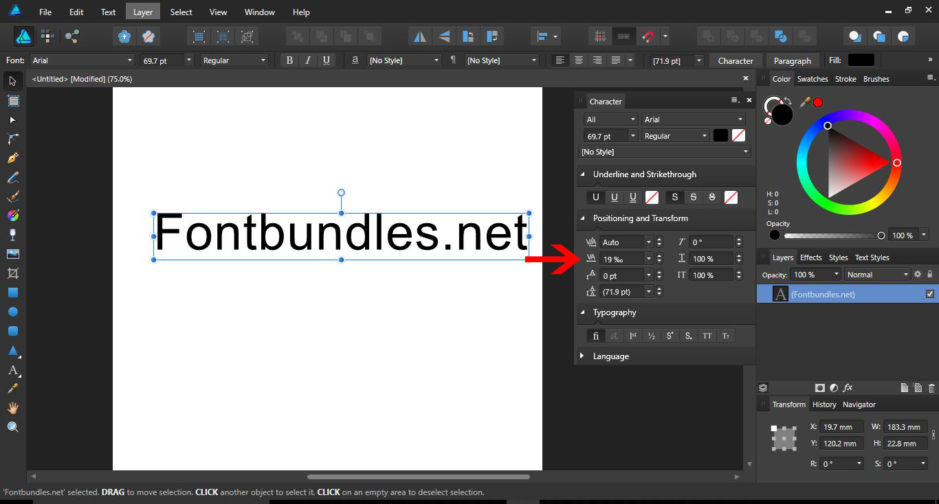 Text basics in Affinity Designer | Design Bundles