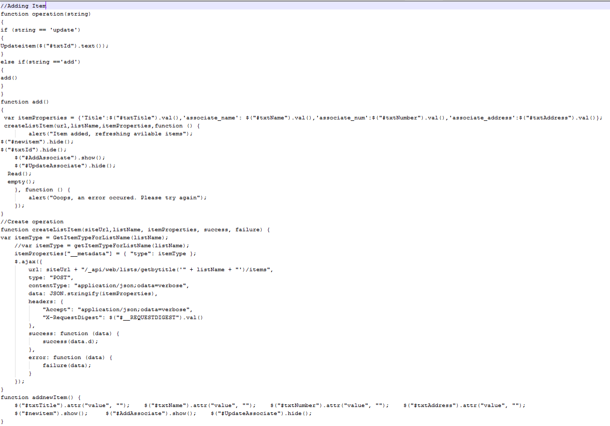 Sharepoint Basic List Crud Operations Using Rest Api In Sharepoint 2013
