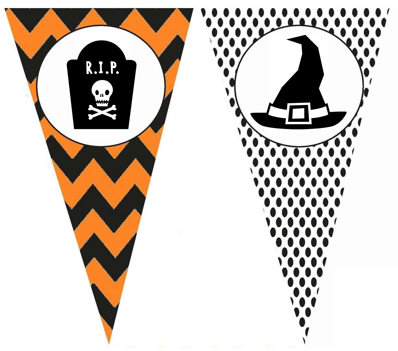 RECURSOS y ACTIVIDADES para Educación Infantil: Banderines de Halloween