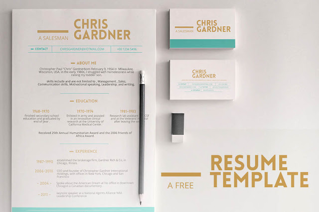 Free Minimalistic Resume & Cards | Freebies PSD
