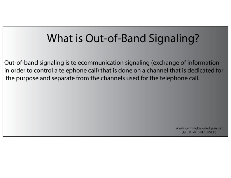 What is Out-of-Band Signaling?