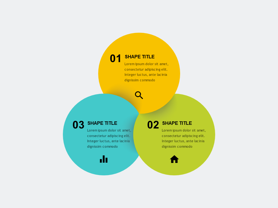 Three Circle Circulation PowerPoint Templates - PowerPoint Free