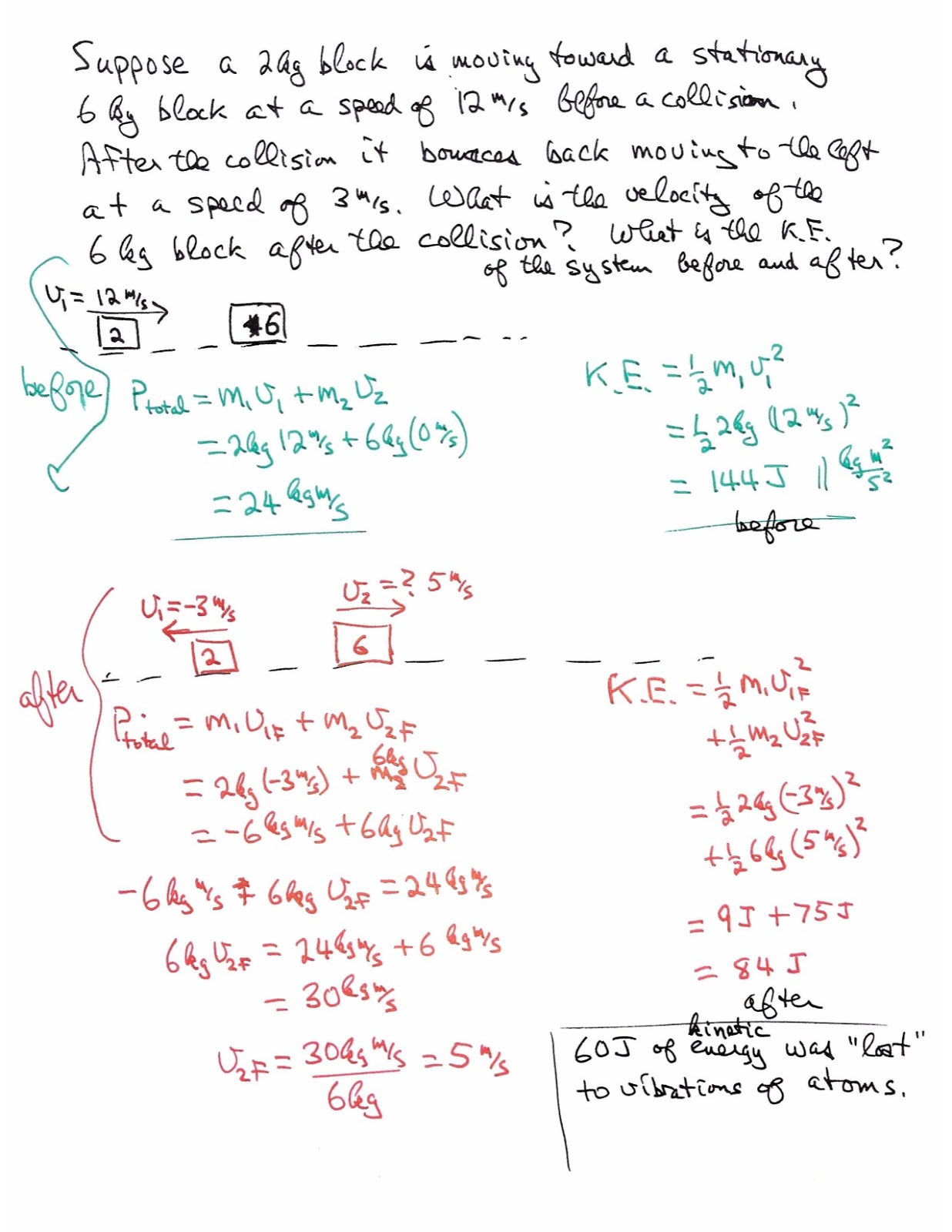 Physics6a-Spring2018: Collisions: Video and Notes from class.