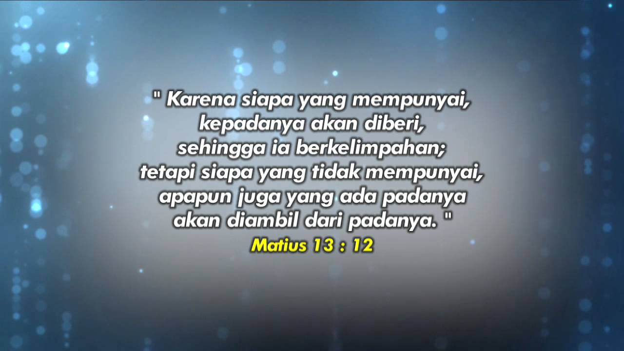 BAHAYA TIDAK ADANYA KERINDUAN FIRMAN (MATIUS 13:12) - TEOLOGIA REFORMED