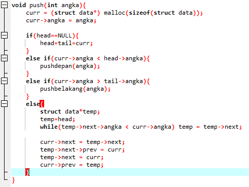 Data Structures: Single dan Double Linked List, push&pop + contoh