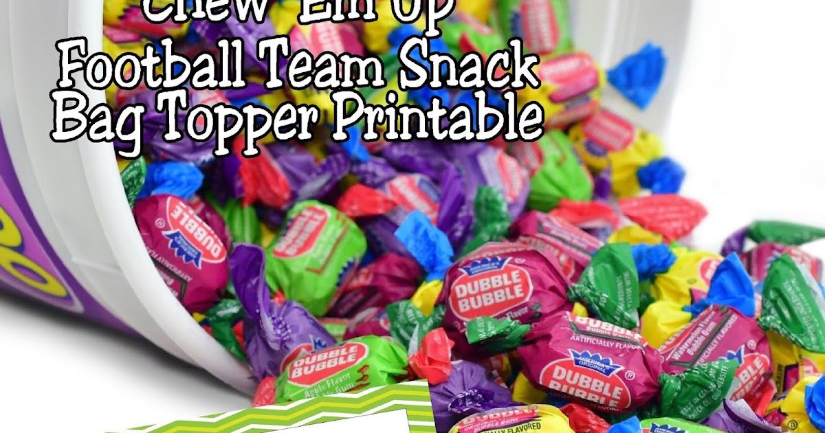 DIY Party Mom: Chew 'Em Up Football Team Snack Printable