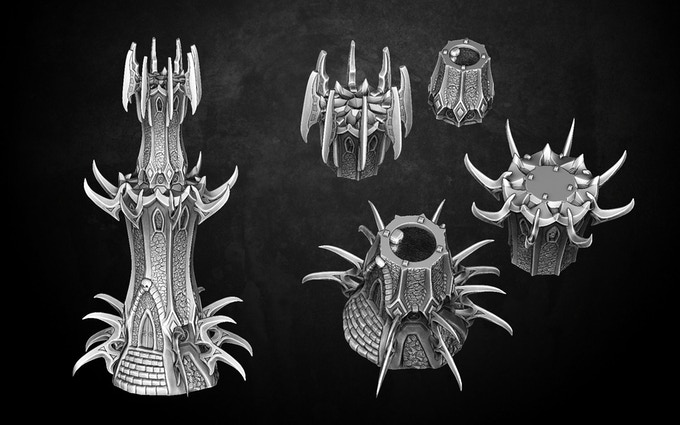 Tabletop Fix: Heresy Lab - Fantasy Towers for 3D Printing Kickstarter