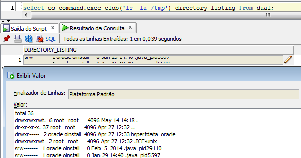 Executando comandos do Sistema Operacional em SQL e PL/SQL | Blog do ... Executando comandos do Sistema Operacional em SQL e PL/SQL | Blog do ...