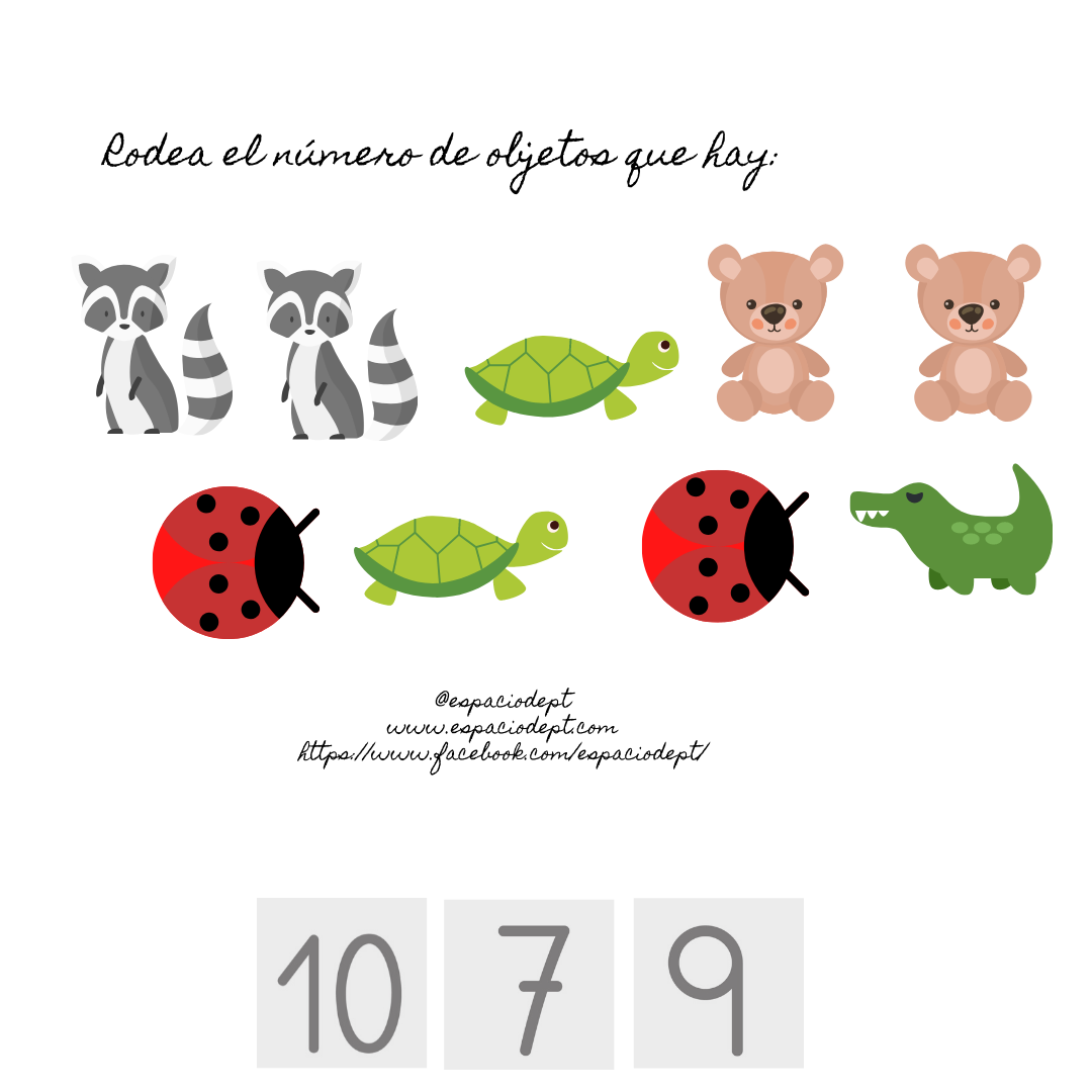 Espacio de PT: Fichas para trabajar las vocales y los números