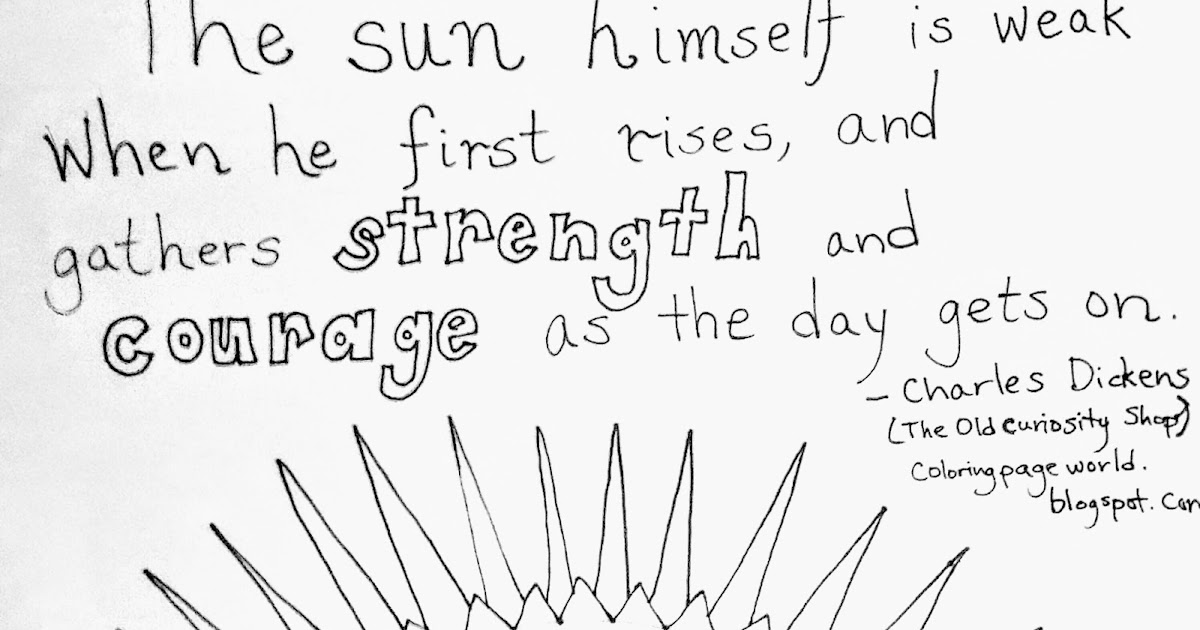 Coloring Page World: Strength and Courage