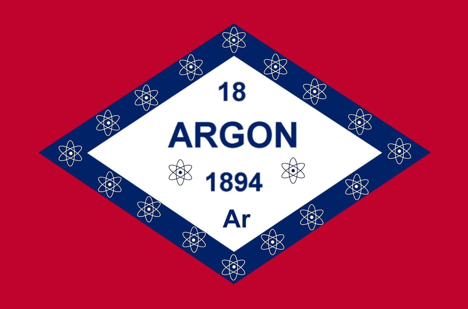 The Voice of Vexillology, Flags & Heraldry: Fun Argon Element 18 Flag - Ar