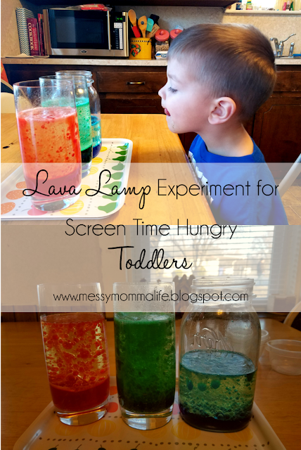 Lava Lamp Experiment for Screen-time Hungry Toddlers