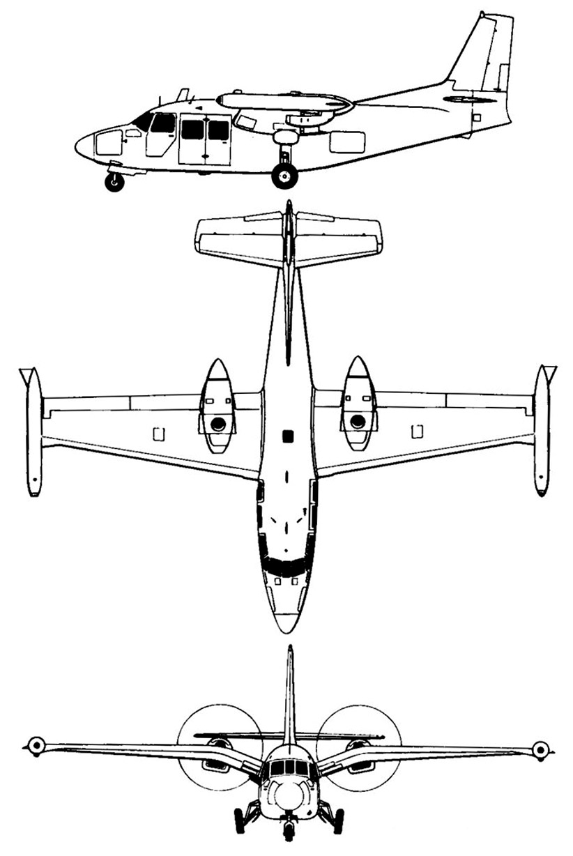 FDRA - Fuerza Aérea: Avión de enlace/MPA: Piaggio P.166 (Italia)