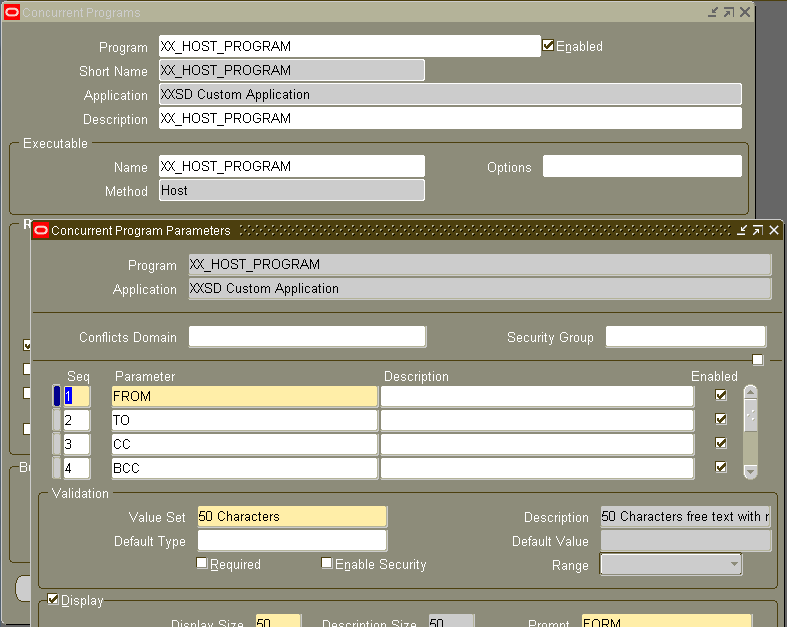 How to send Mail thru Oracle Host Program