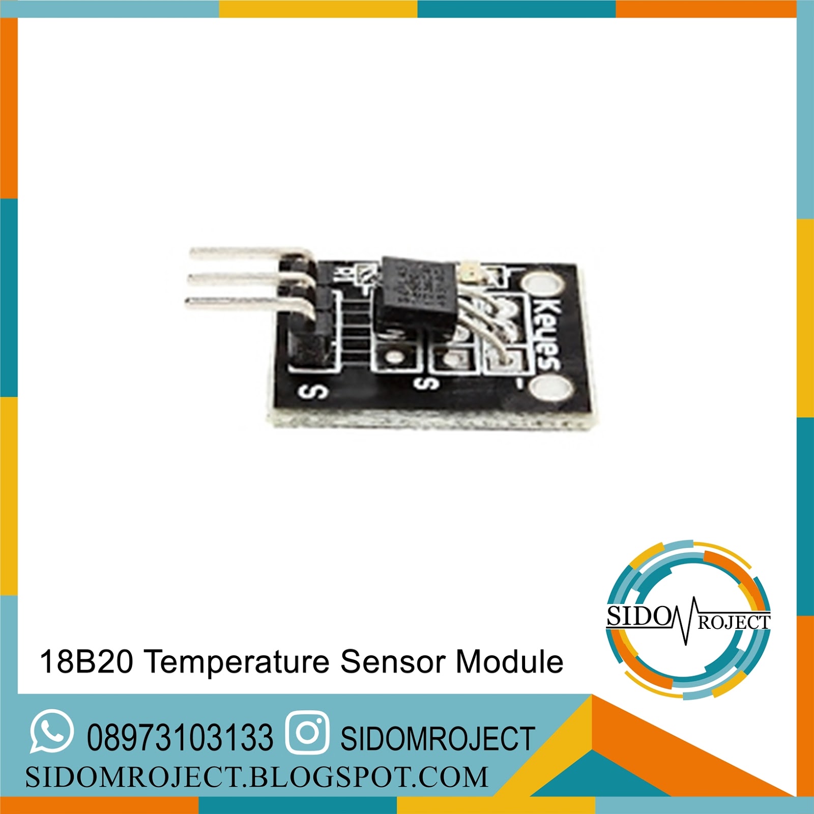 [SidoMroject] 18b20 temperature sensor module compatible arduino (Modul ...