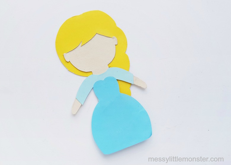 Frozen Inspired Elsa Paper Doll Craft - Messy Little Monster
