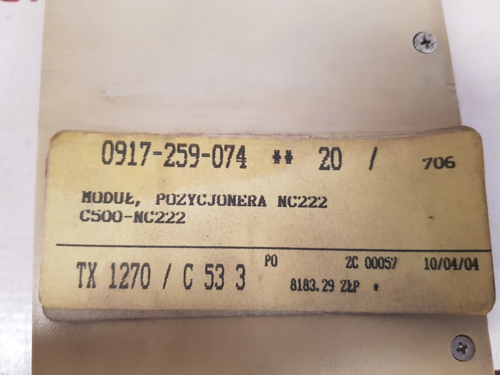 OMRON C500-NC222-E PROGRAMMABLE CONTROLLER - Aeliya Marine