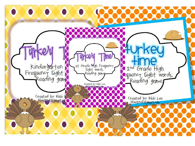 The Hive: Sight Word Game Turkey Time