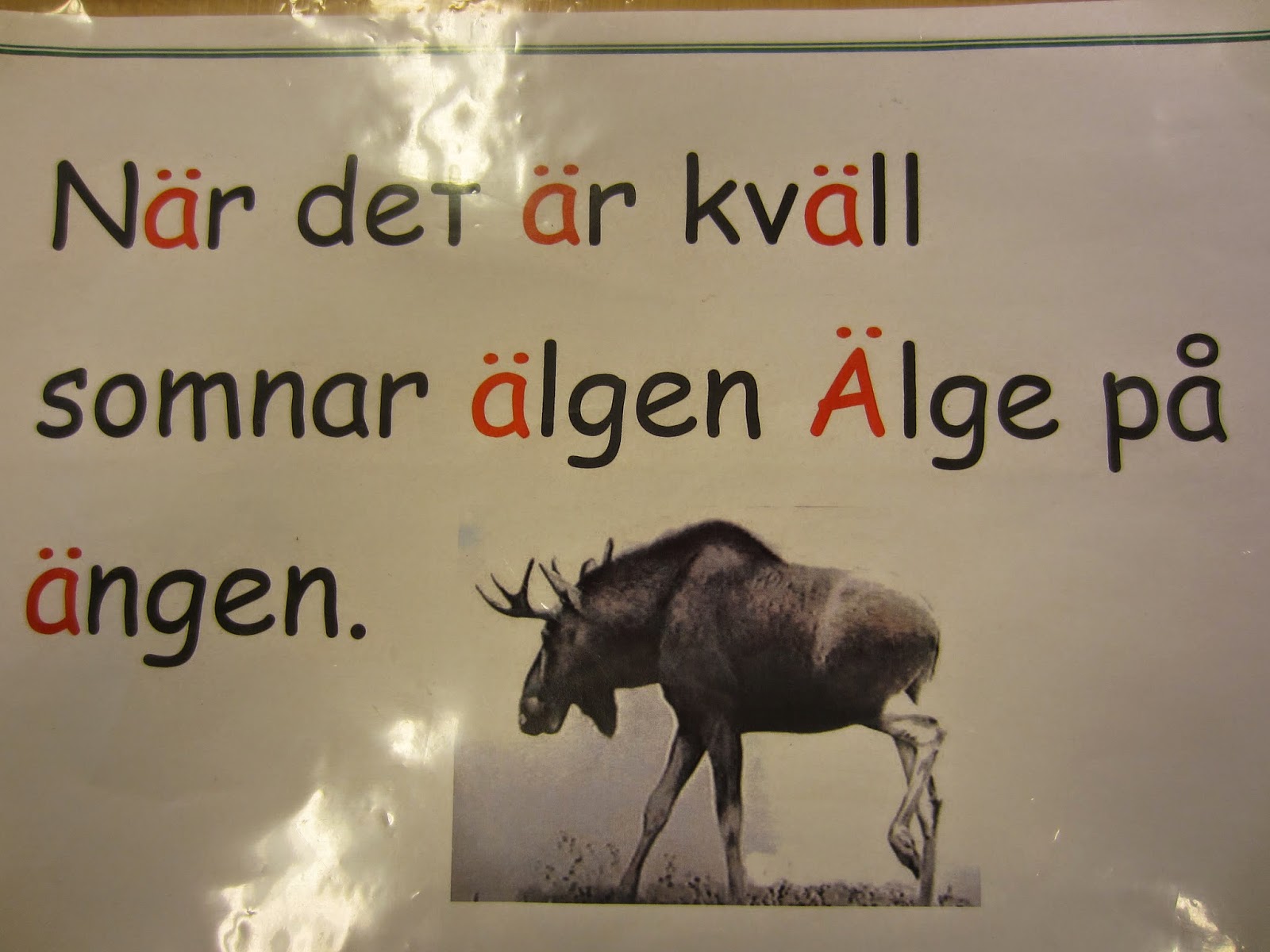 Svansjöbobarnen13/14: Bilduppgift på bokstaven Ä