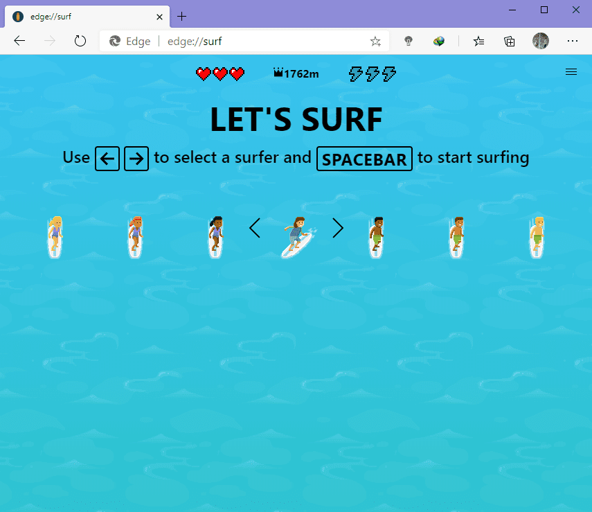 RAHASIA: Cara Bermain Game Selancar Rahasia Microsoft Edge 2023 ...