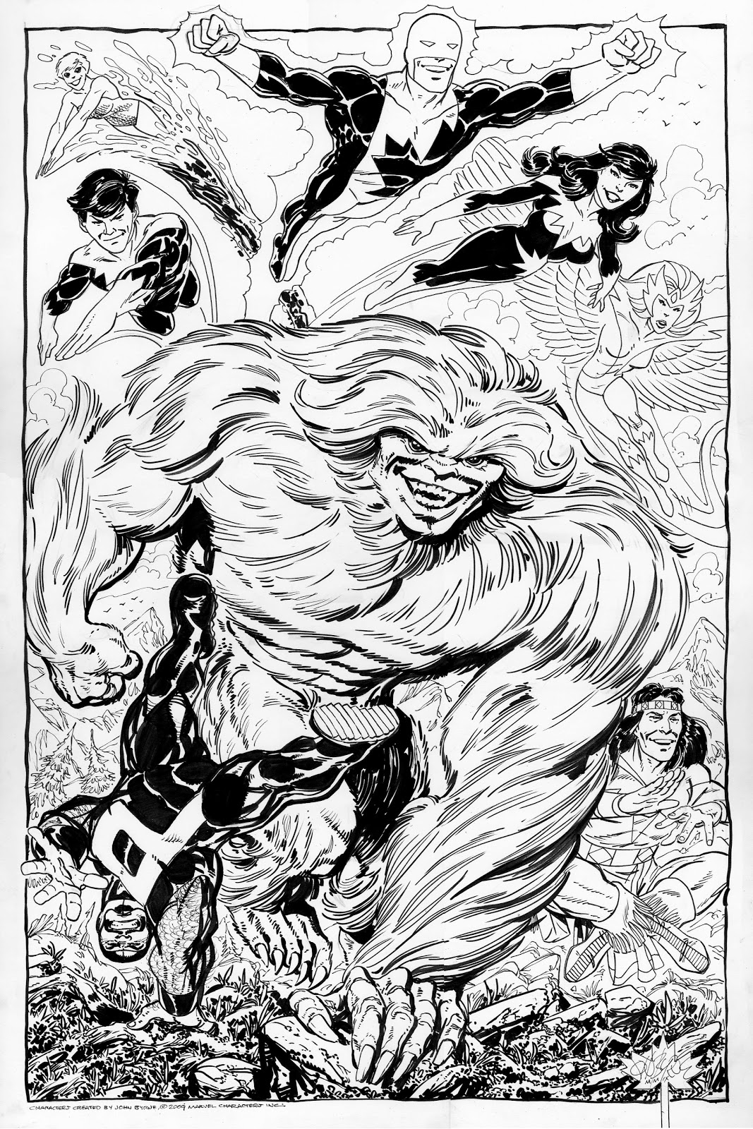 Marvel Comics of the 1980s: Alpha Flight Commission by John Byrne