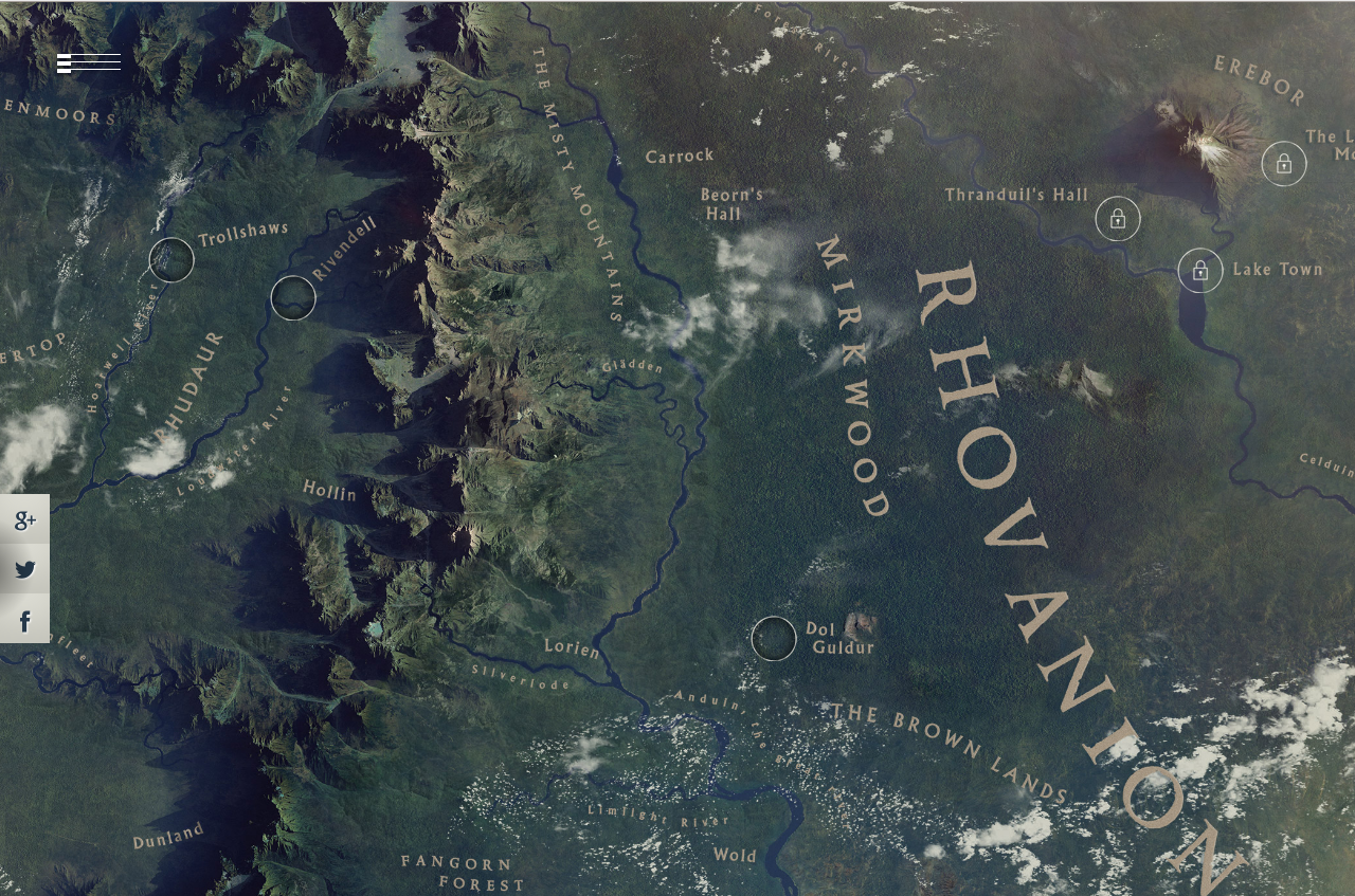 The Hobbit Middle Earth Interactive Map | What's It All About?