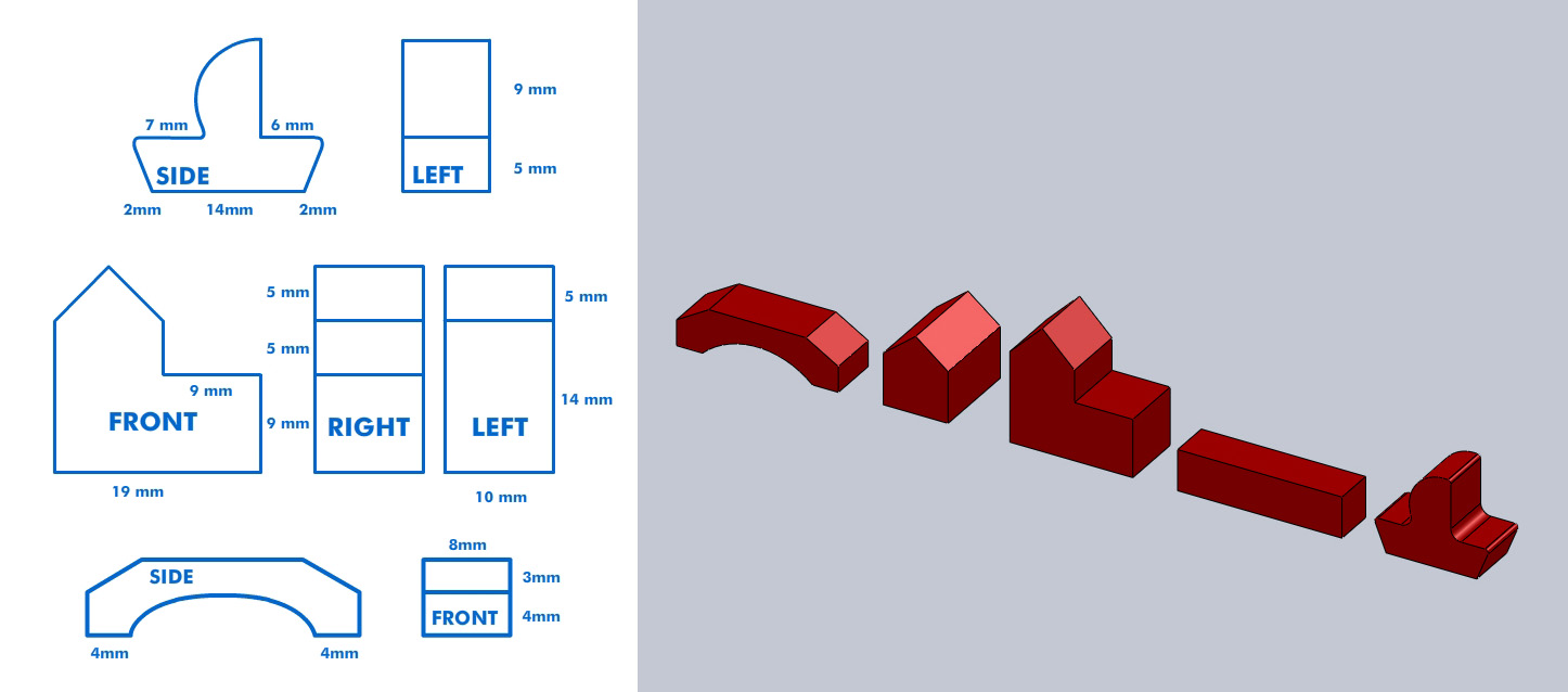 Matt's projects & portfolio: Anodized Aluminum Settlers of Catan Pieces: