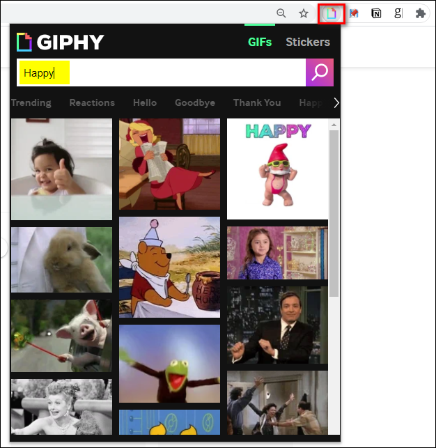GIPHY for Chrome：隨時幫你找到酷炫的Gif圖（Chrome / Edge 擴充功能）