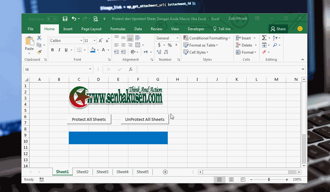 Cara Protect Dan Unprotect Sheets Dengan Kode Macro Vba Excel Kampus Cara Protect Dan Unprotect Sheets Dengan Kode Macro Vba Excel Kampus