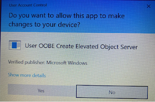 User oobe create elevated object server - transferasl