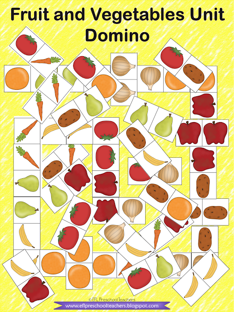 ESL/EFL Preschool Teachers: Fruit and Vegetables Theme book and games ...