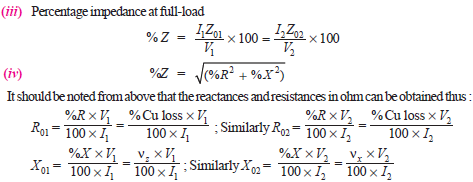 TRANSFORMER-percentage,resistance,reactance,impedence