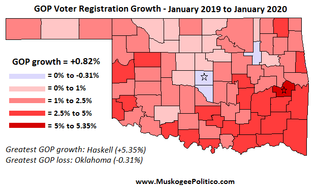 [OC] How each county in Oklahoma voted in Presidential elections from ...