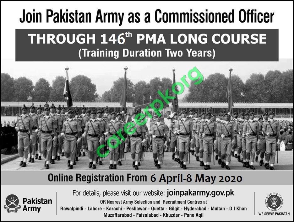 Join Pak Army as a Commissioned Officer through 146th PMA Long Course ...