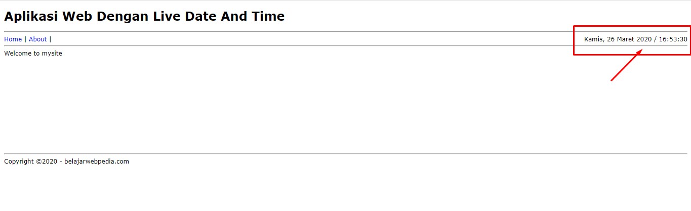 Membuat Aplikasi Web Live Date And Time Dengan HTML dan Js - Belajar ... Membuat Aplikasi Web Live Date And Time Dengan HTML dan Js - Belajar ...