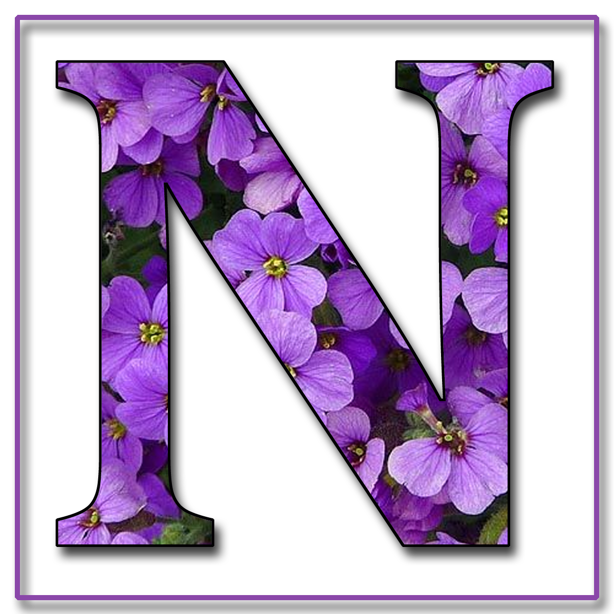 GRANNY ENCHANTED'S BLOG: "Purple Flowers" Free Scrapbook Alphabet ...