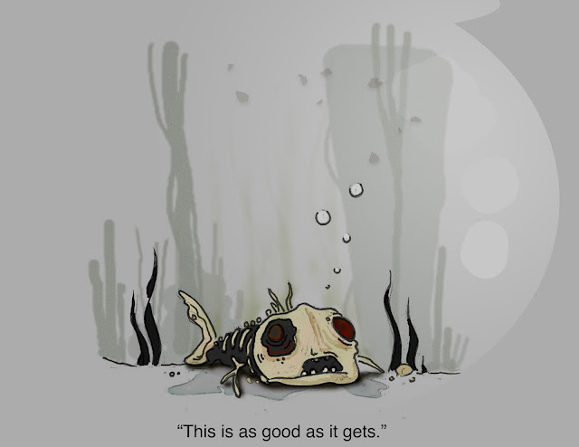 Kevin Barba's Art Blog: Zombie fish concept