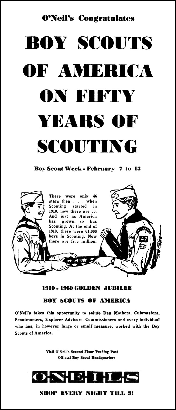 Brady's Bunch of Lorain County Nostalgia: O’Neil’s Boy Scouts 50th ...