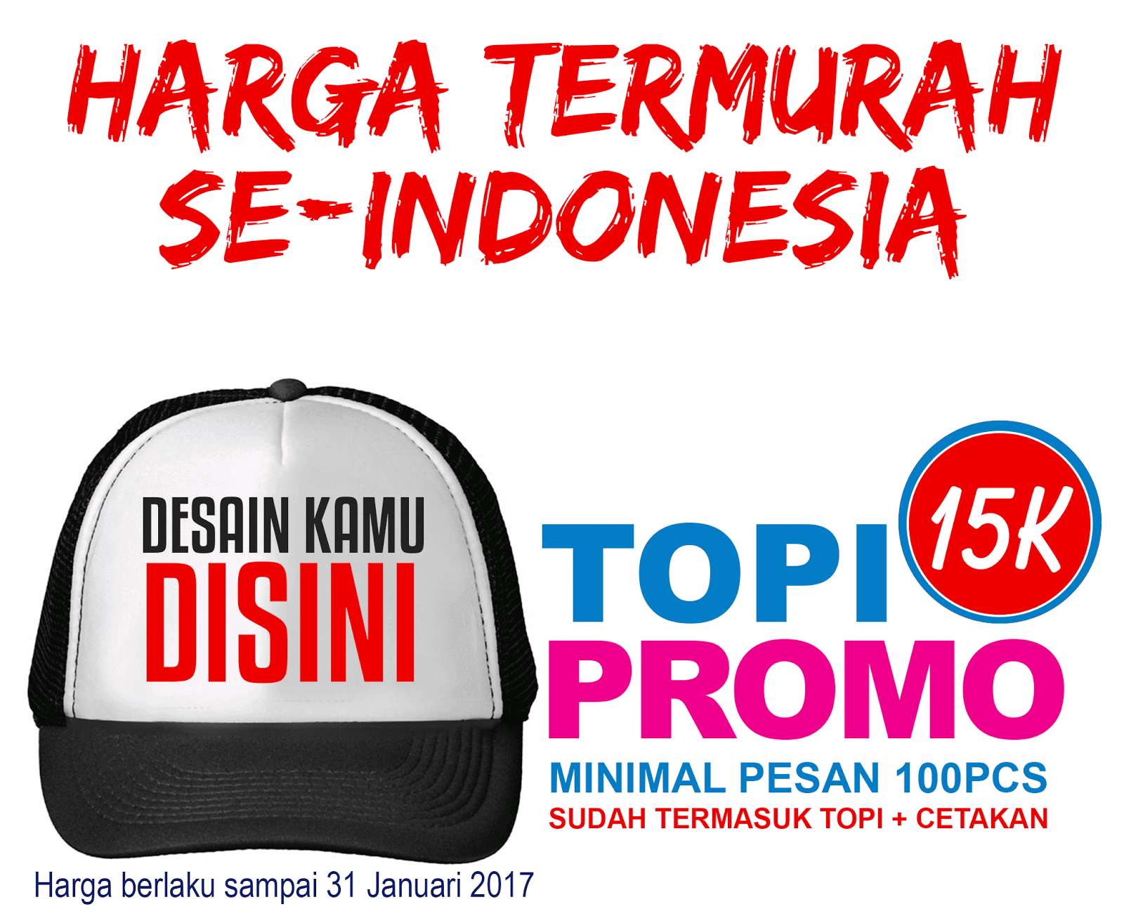 CETAK KAOS SATUAN : Sablon Digital,TOPI TRUCKER Mulai 35rb an