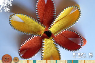 No Sew Zipper Flower