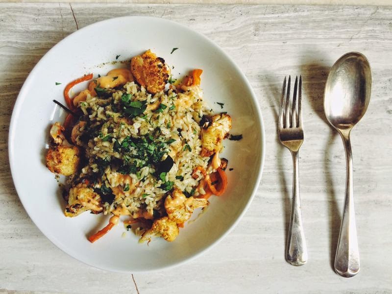 GetInMyGob: Buttered Raisin Rice with Roasted Cauliflower and Sweet ...