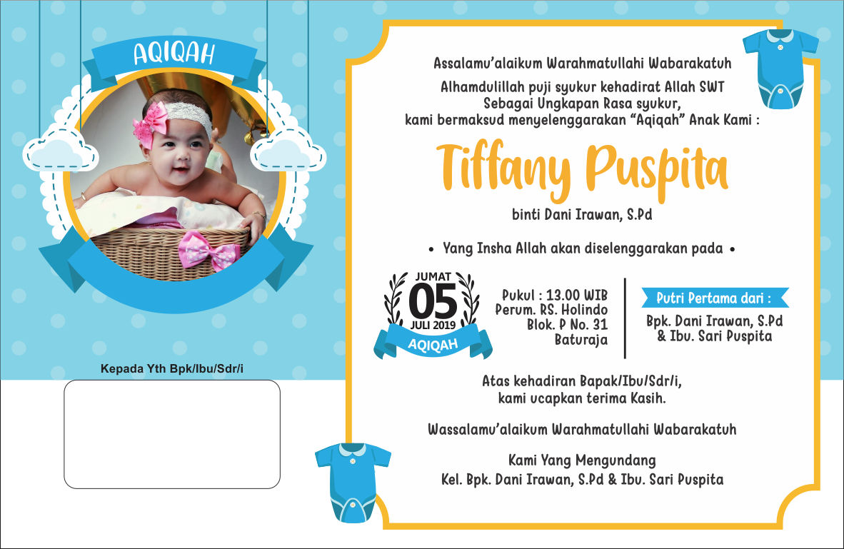 Free 50 Desain Undangan Aqiqah dan Tasyakur Anak CorelDraw CDR ...