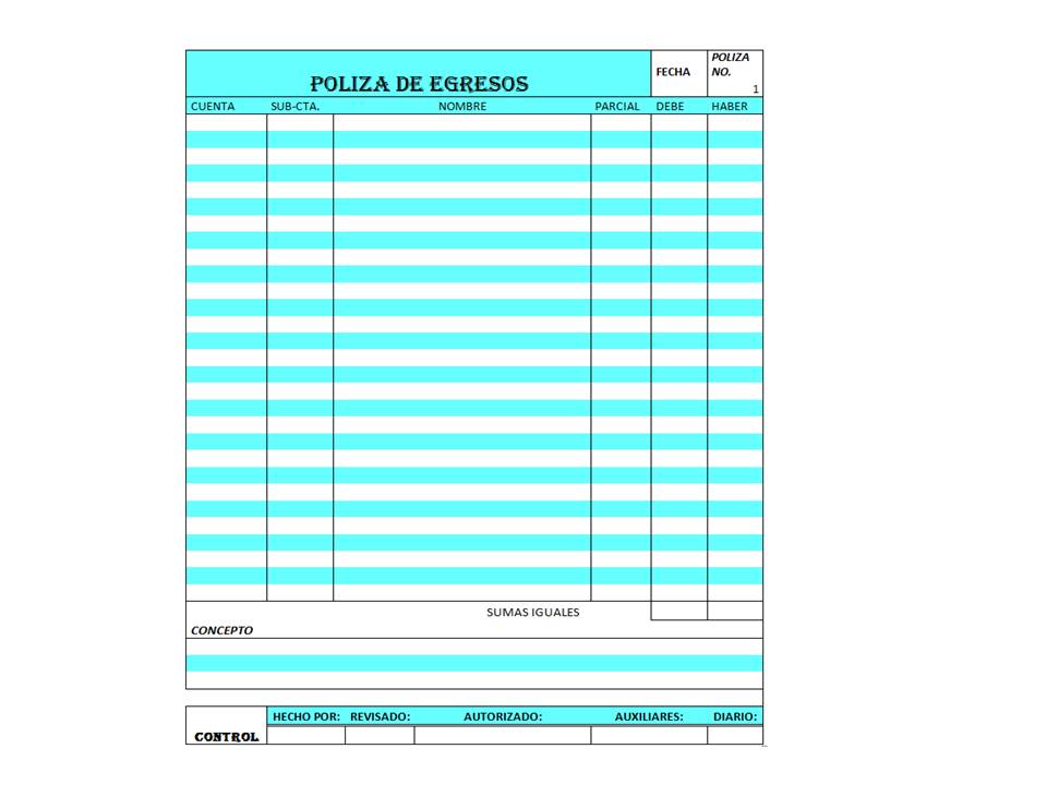 Registro De Polizas Registro De Polizas