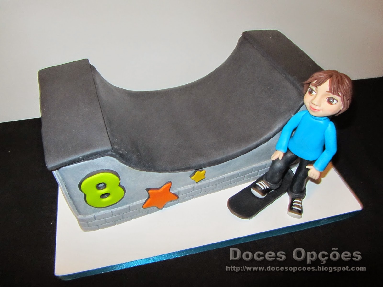 Doces Opções: Bolo de aniversário rampa de skate