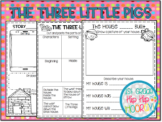 1st Grade Hip Hip Hooray!: The Three Little Pigs and the Wolf!!!