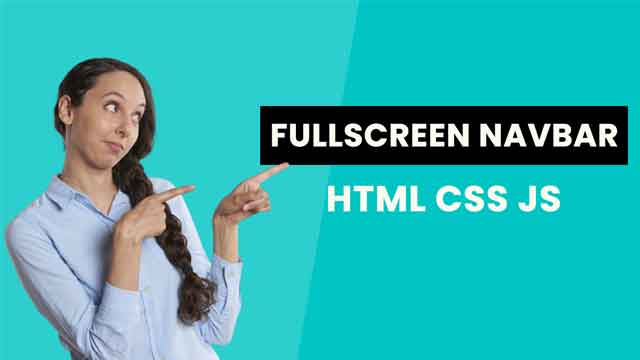 How to create a Full screen overlay navigation